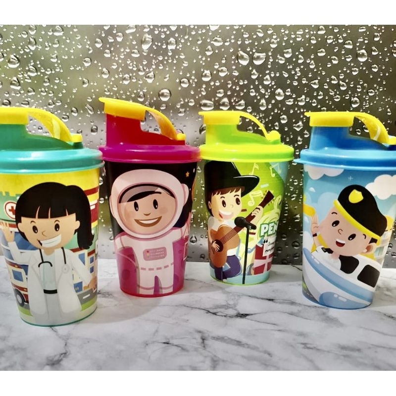 Gelas Tumbler Anak Karakter gambar / Botol Minum anak Fun 300 ml - Food ...
