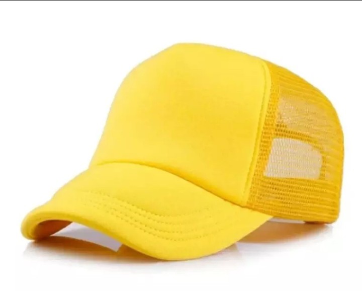Topi Trucker Jaring Polos Warna Kuning | Lazada Indonesia