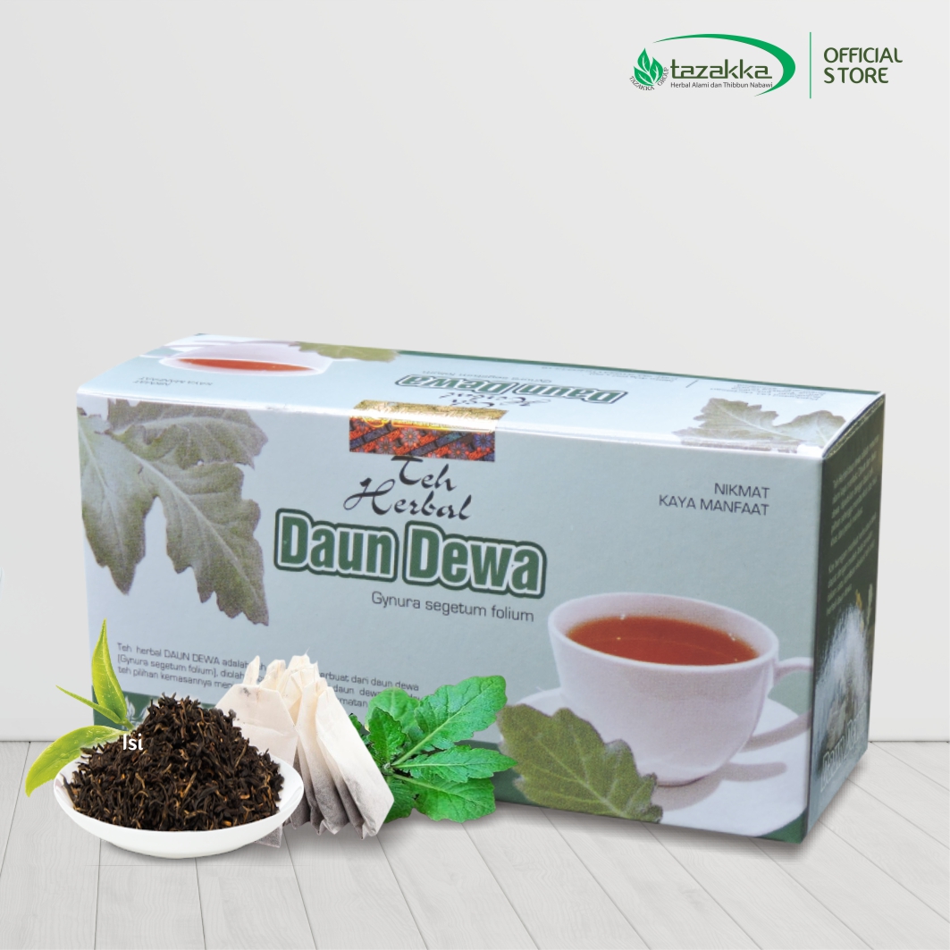 Teh Daun Dewa Tazakka Minuman Herbal Celup Isi 20 Kantong Sachet Box ...