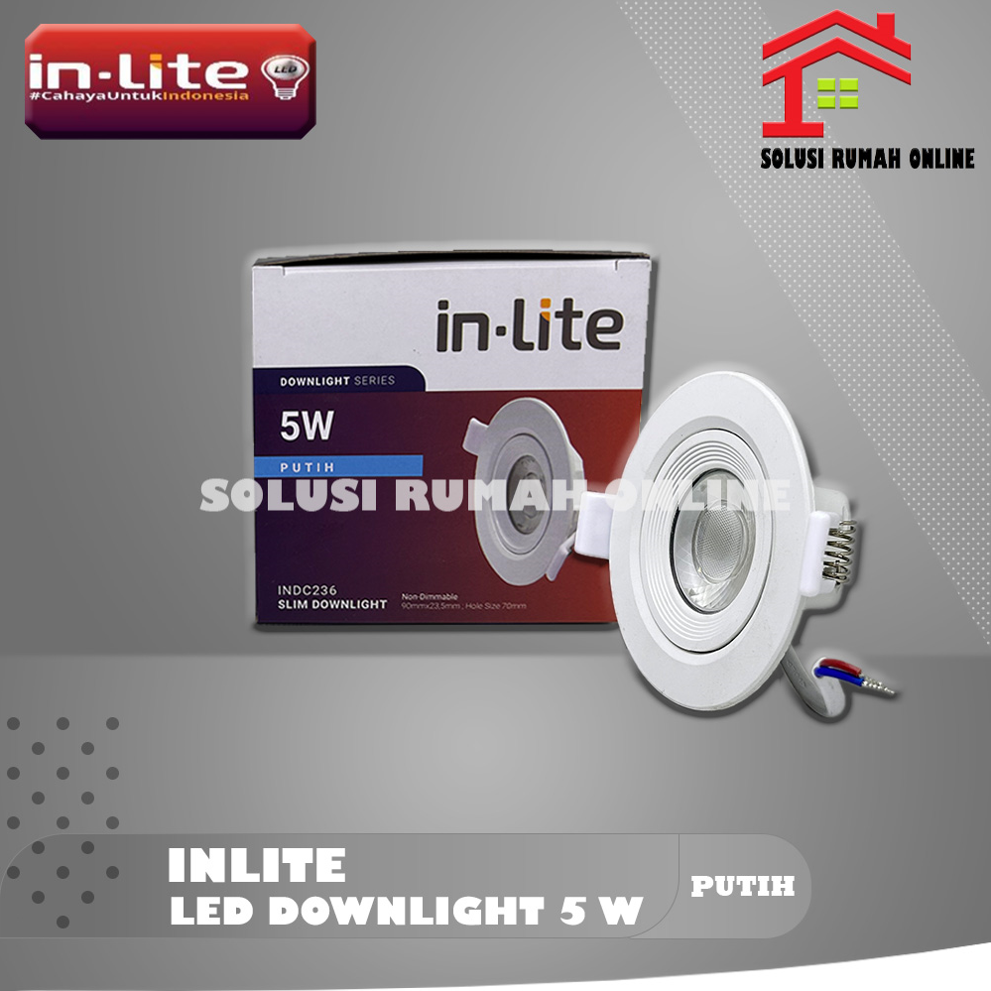 Lampu Slim Downlight LED Inlite INDC236 5 W/ Spot Light 5 Watt Mini ...