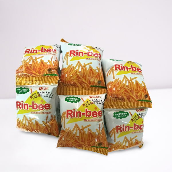 Oishi rin bee Makanan ringan Rin Bee stik rasa keju renceng ( isi 10 ...