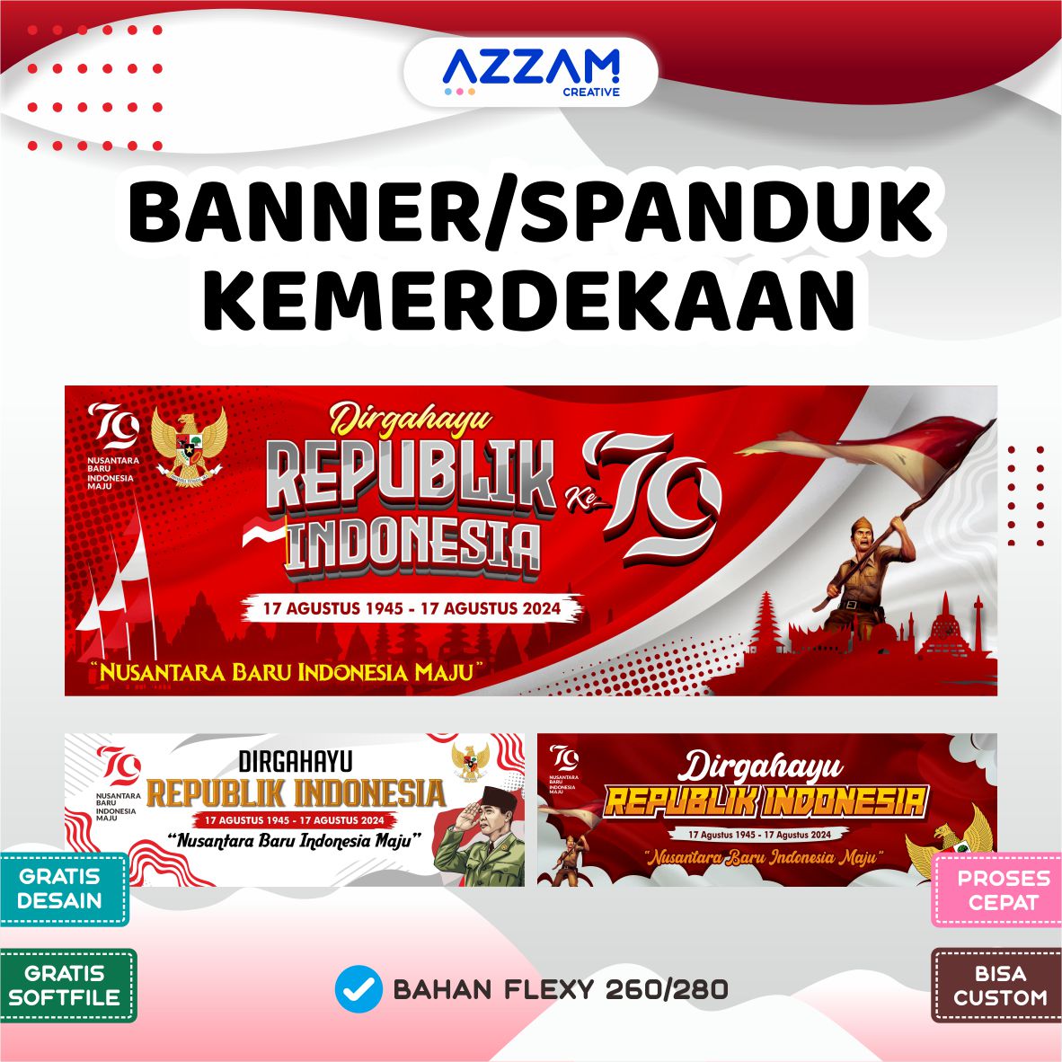 CETAK SPANDUK KEMERDEKAAN AGUSTUSAN CETAK BANNER CETAK SPANDUK MURAH ...