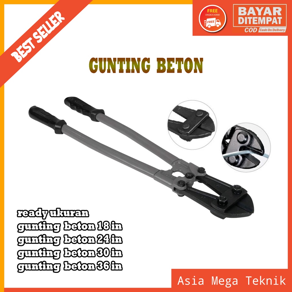 [TURUN HARGA] KDK Bolt Cutter 18Inch Gunting Pemotong Baut Besi Flat ...
