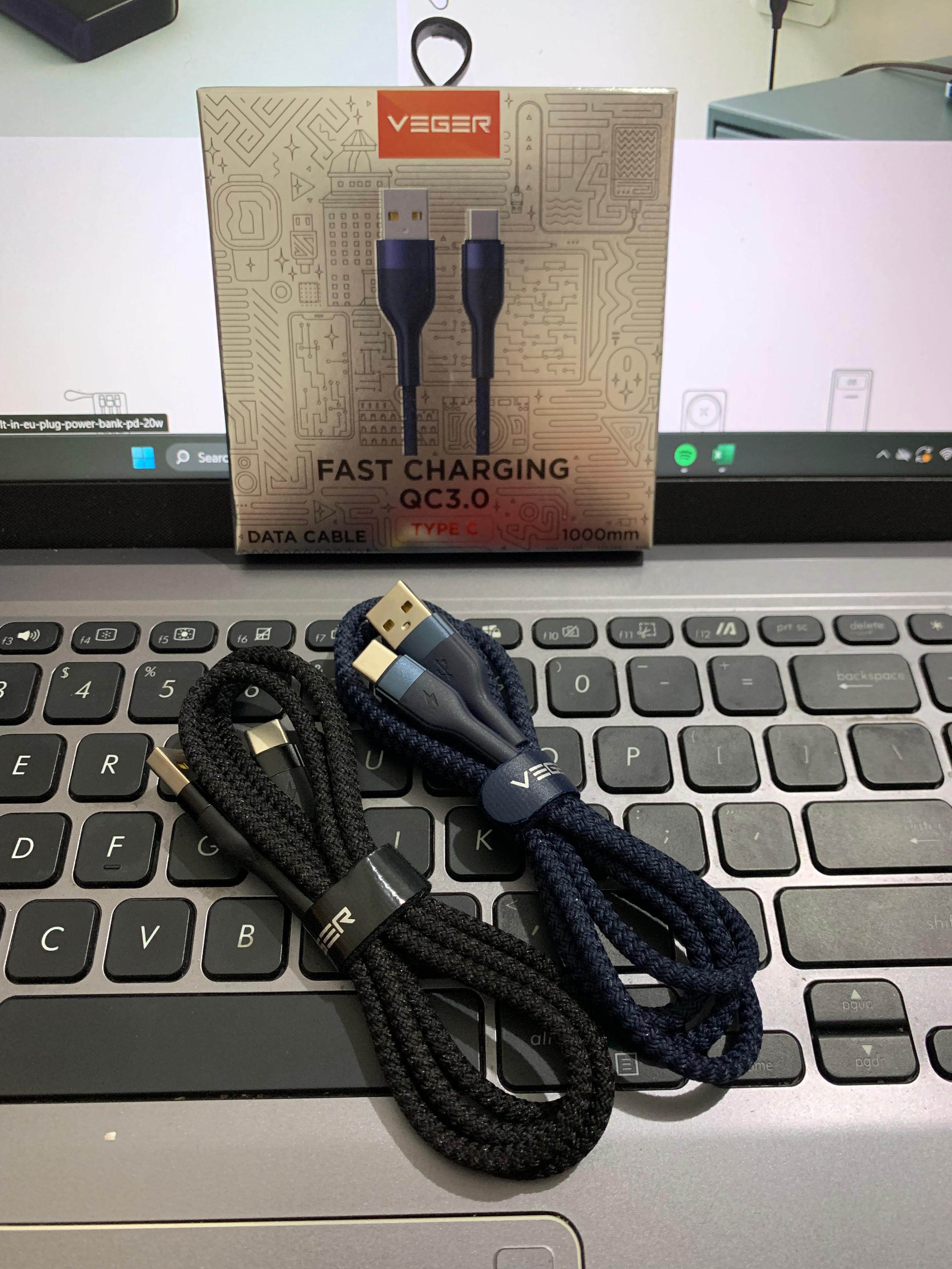 VEGER Kabel Data VP-33 Micro/VP-34 Type-C/VP-35 Lightning 1M 3.0A Data ...