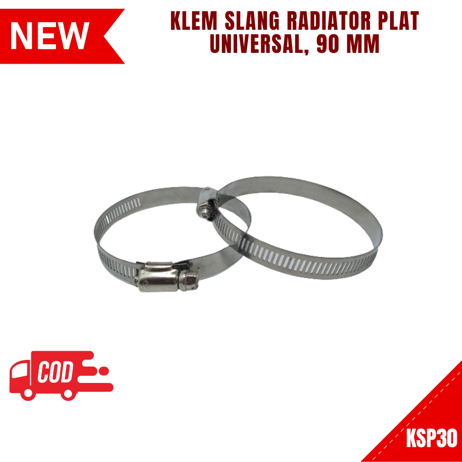 Klem Selang Plat ukuran 3,5 inci (90mm) Klem Klam Selang Plat Klem plat ...