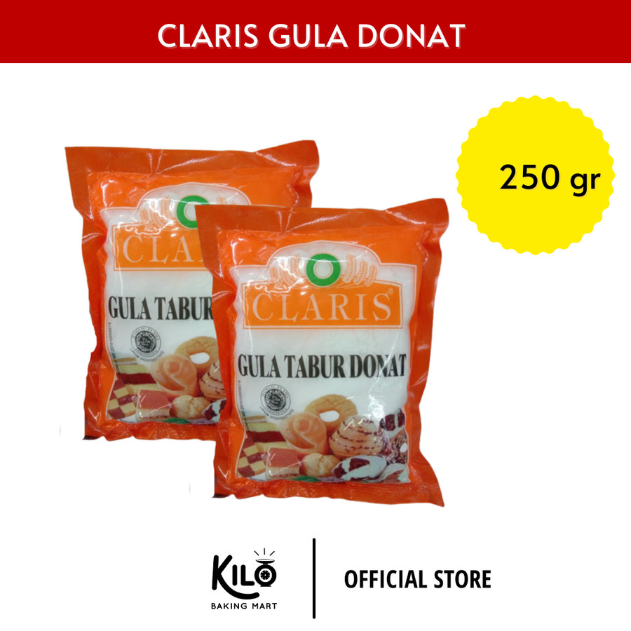 GULA DONAT CLARIS DUSTING DONUT GULA DINGIN CLARIS 250 GRAM | Lazada ...