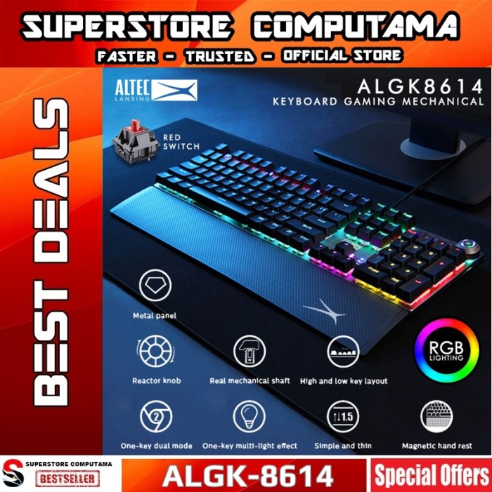Keyboard Gaming Mechanical Altec Lansing ALGK-8614 RGB | Lazada Indonesia