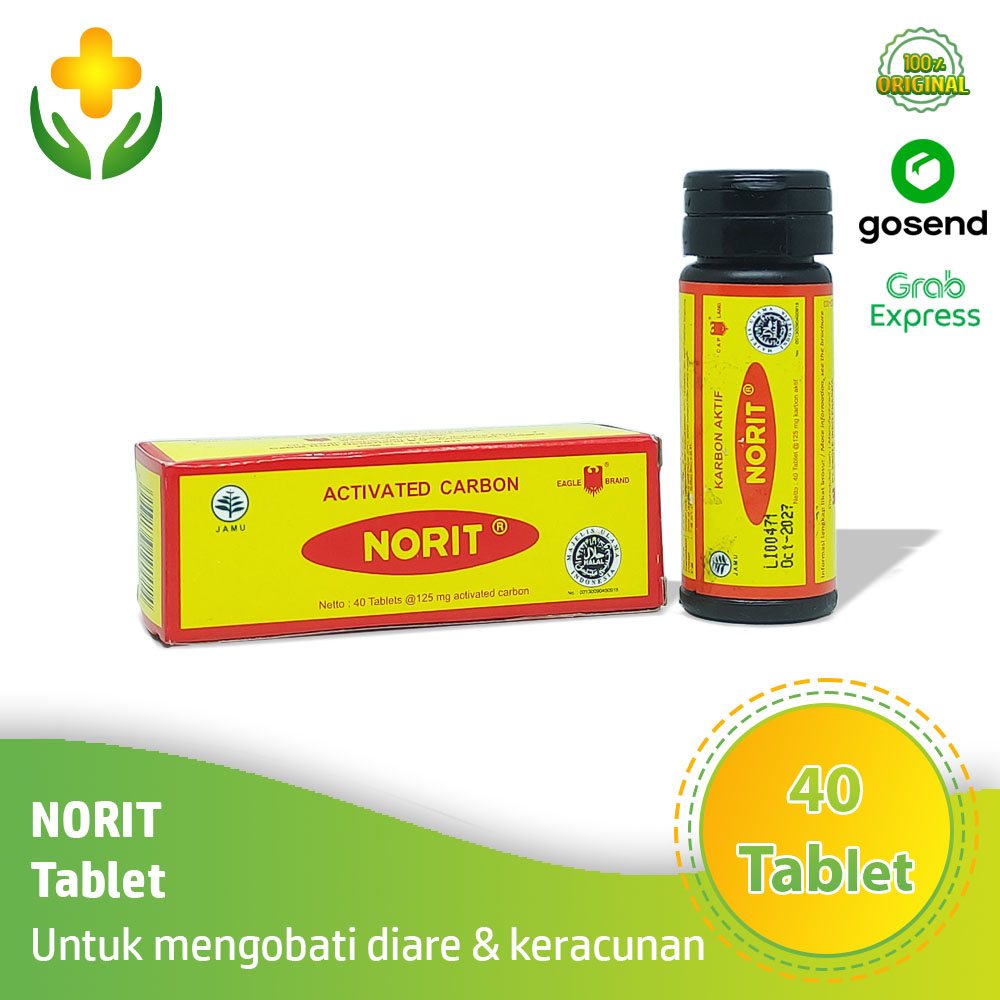 Norit 40 Tablet Obat Menyerap Racun Diare | Lazada Indonesia
