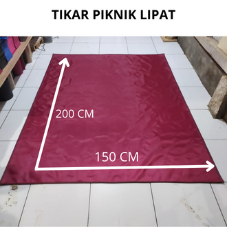 Tikar Piknik Lipat Ukuran Jumbo Motif Polos Ukuran 200 cm x 150 cm ...