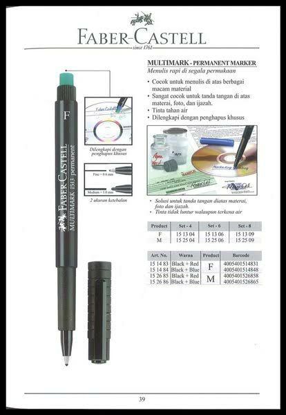 FABER CASTELL MULTIMARK 1525 M PERMANENT MARKER SPIDOL OHP PERMANEN ...