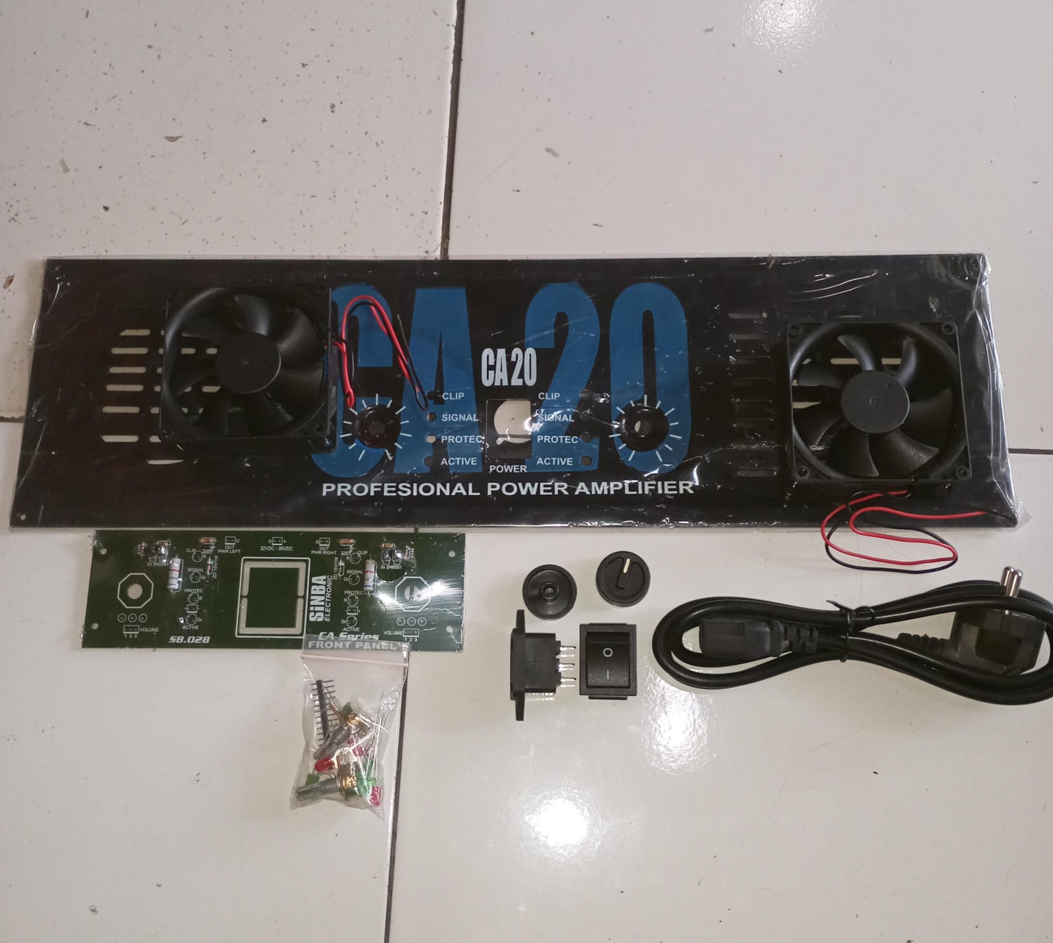 plat ca 20 plus aksesories lengkap plat box bok power amplifier ...