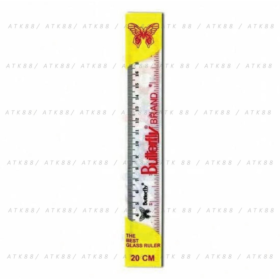 Butterfly 20 cm Penggaris Plastik / Glass Ruler [Buah] | Lazada Indonesia