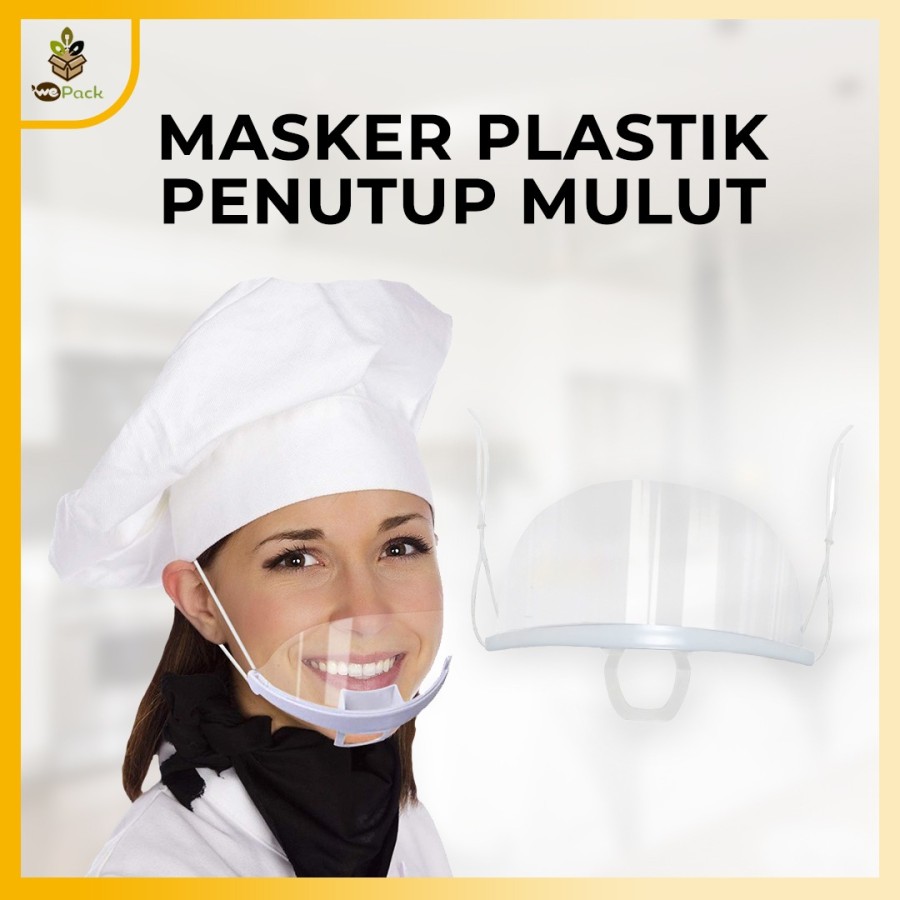 Masker Penutup Mulut Plastik Transparent Segitiga Sanitary Koki Dapur ...