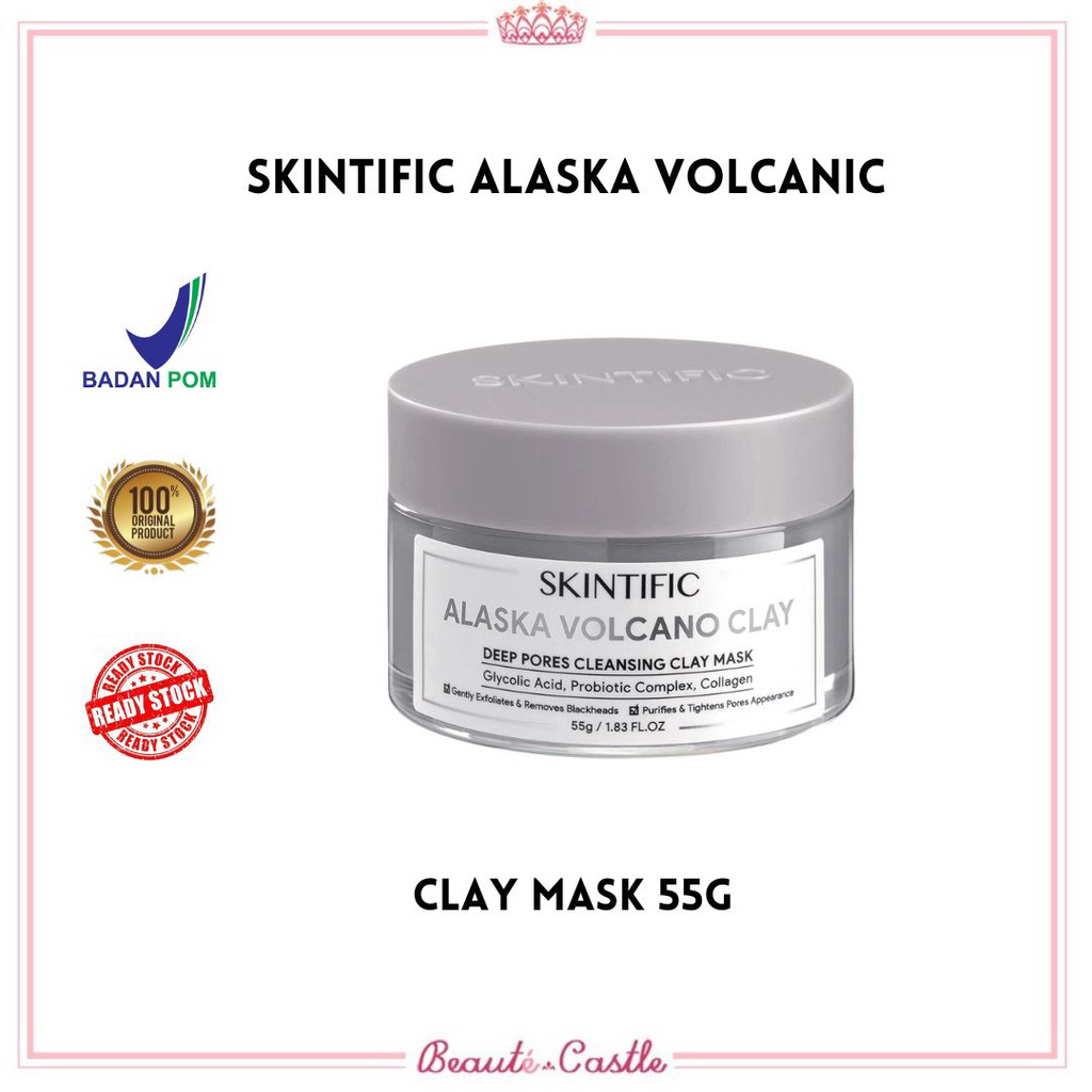 SKINTIFIC Alaska Volcano Clay Mask Deep Pores Cleansing Mud Mask 55g ...