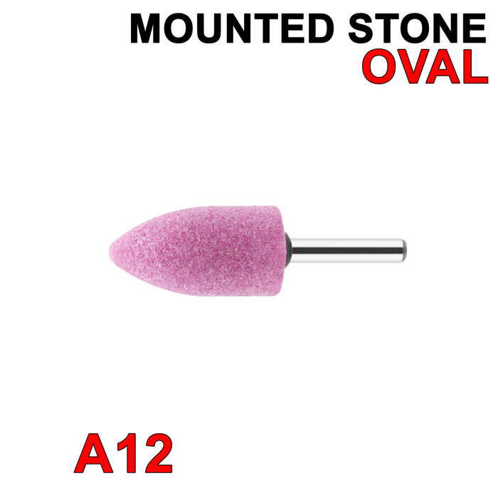 Mounted Stone 20 X 6 mm A12 Tangkai Oval Batu Mata Tuner Gerinda 20mm ...