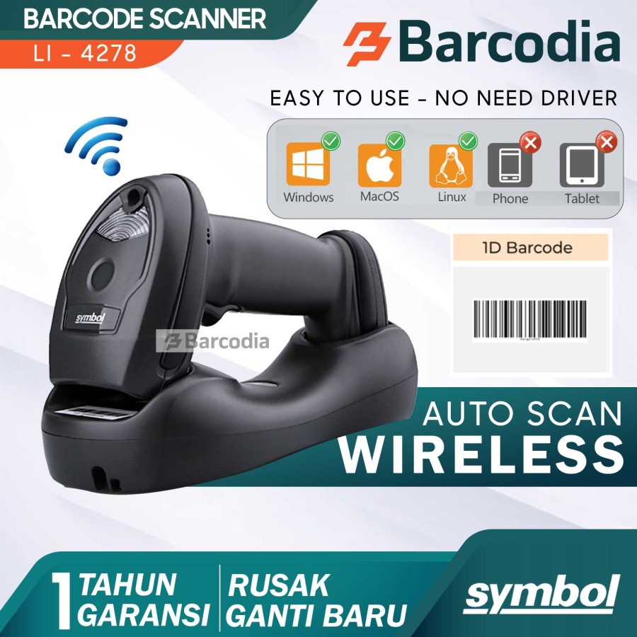 BARCODE Scanner Wireless ZEBRA Symbol LI4278 - Scanner Wireless LI 4278 ...