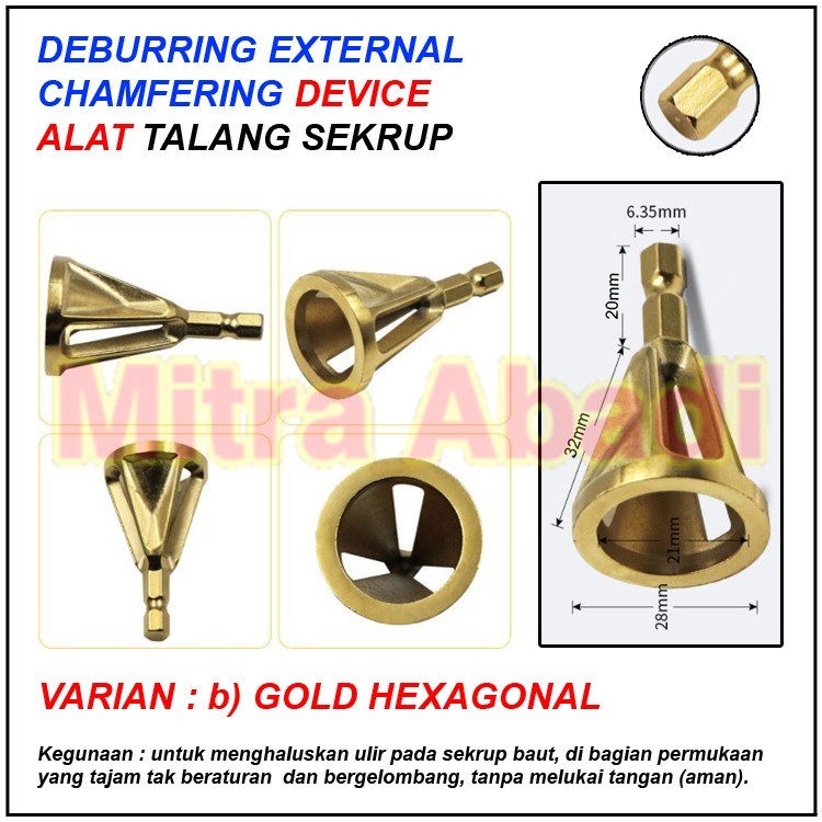 DEBURRING EXTERNAL CHAMFERING DEVICE /Alat Talang Sekrup | Lazada Indonesia