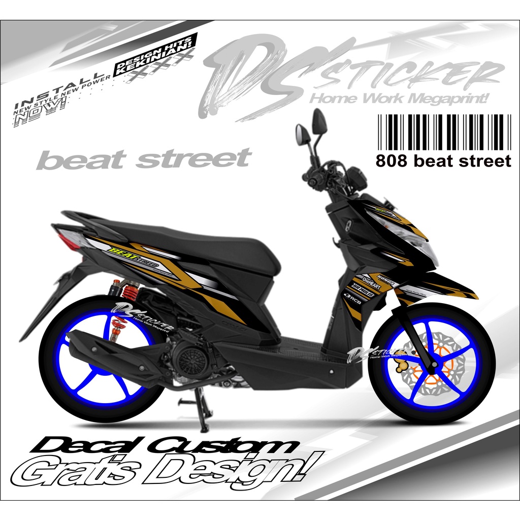 808 sticker decal beat street fulbody desain custom | Lazada Indonesia