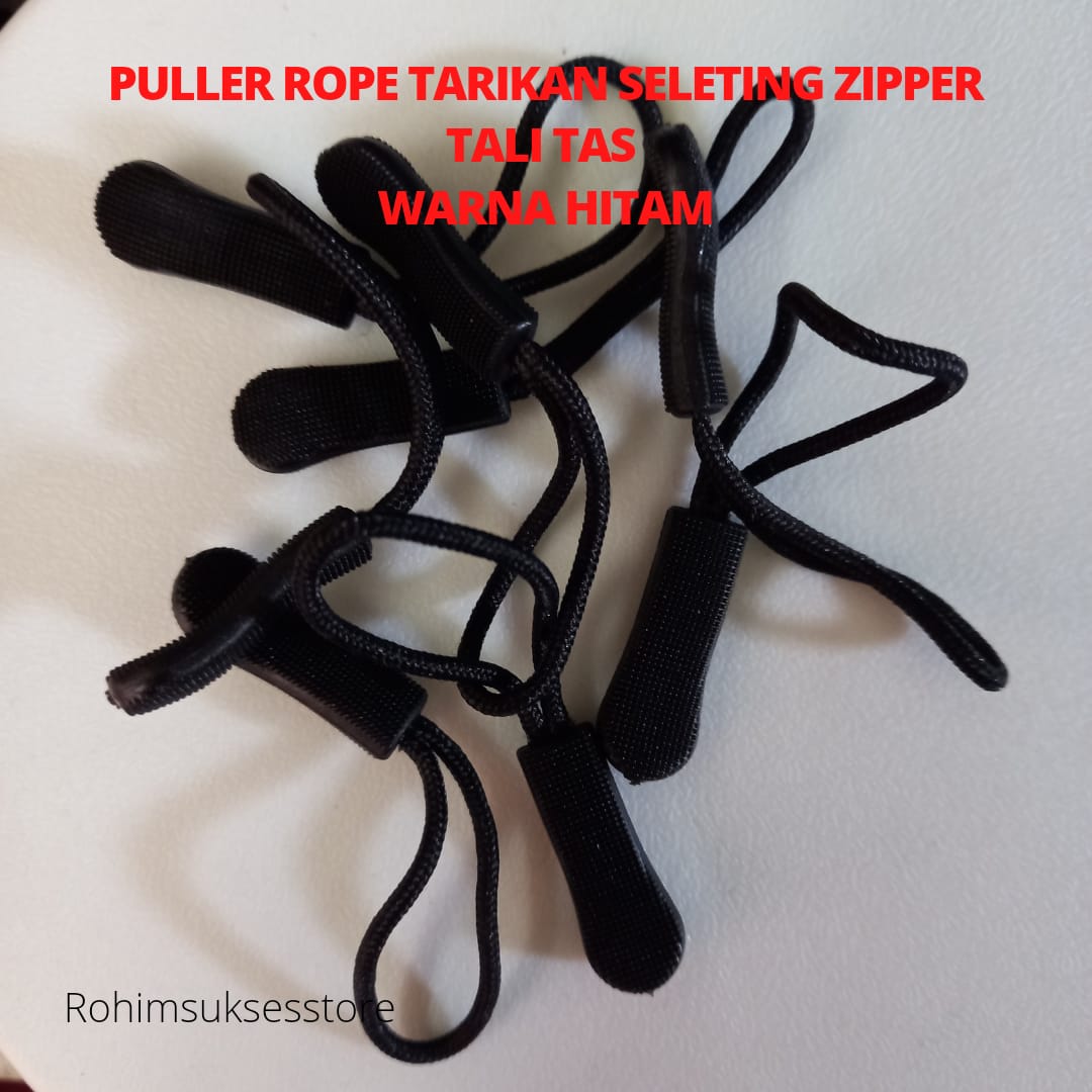 Puller Rope Tarikan Seleting Zipper Tali Tas isi 5 pcs - HITAM | Lazada ...