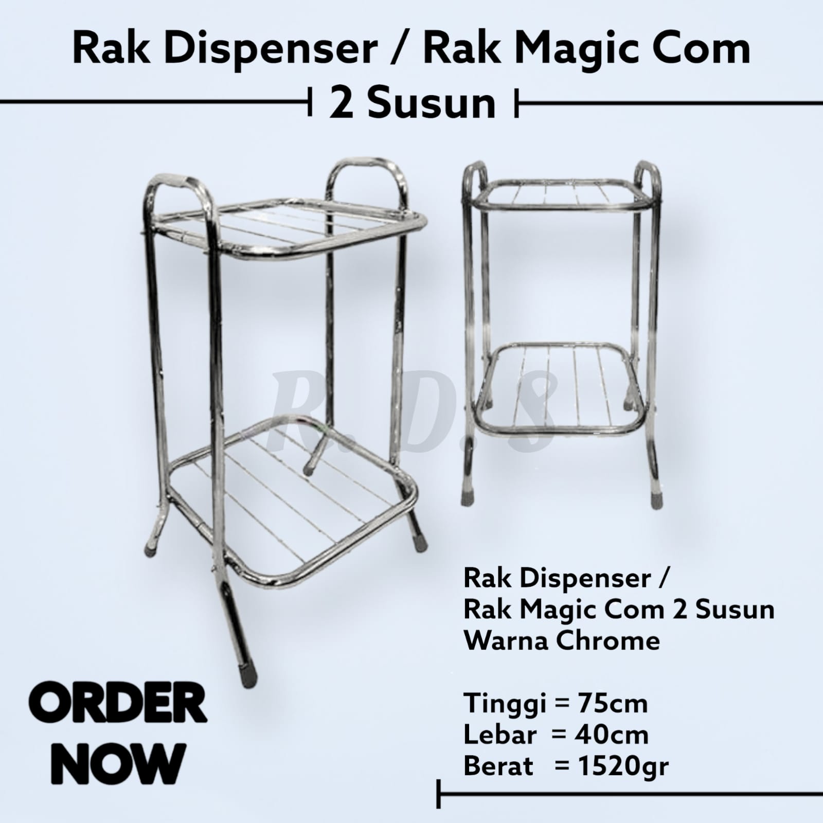 RAK DISPENSER 2 SUSUN WARNA CHROME / RAK DISPENSER MINIMALIS | Lazada ...
