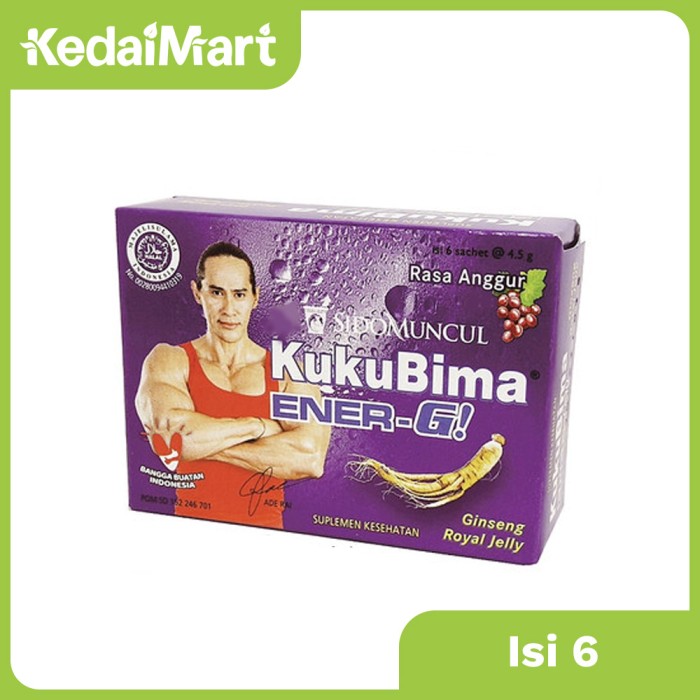 Sido Muncul Minuman Supl. Kuku Bima Ener-G Anggur Box 6 x 4.5 Gram ...