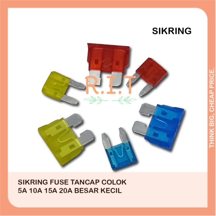 Sikring Sekring Fuse Tancap Colok 5a 10a 15a 20a Besar Kecil | Lazada ...