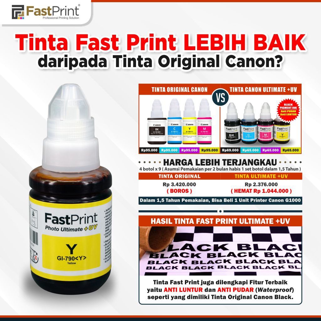 Tinta Canon GI790 G Series G1000 G1010 G2000 G2010 G3000 G3010 Pigment ...