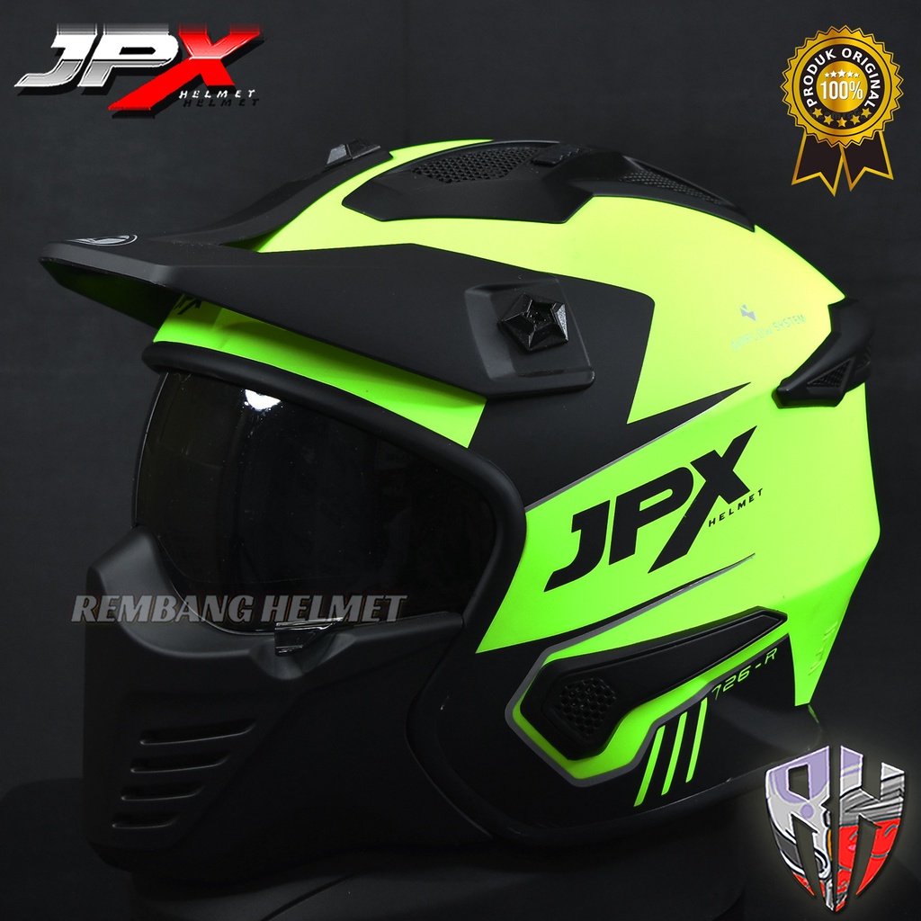 HELM JPX MX 726 R SOLID YELLOW DOFF / BLACK | Lazada Indonesia
