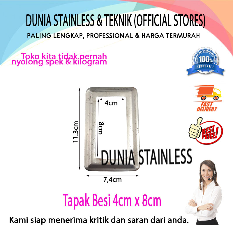 Tapak Besi Minimalis 4cmx8cm | Lazada Indonesia