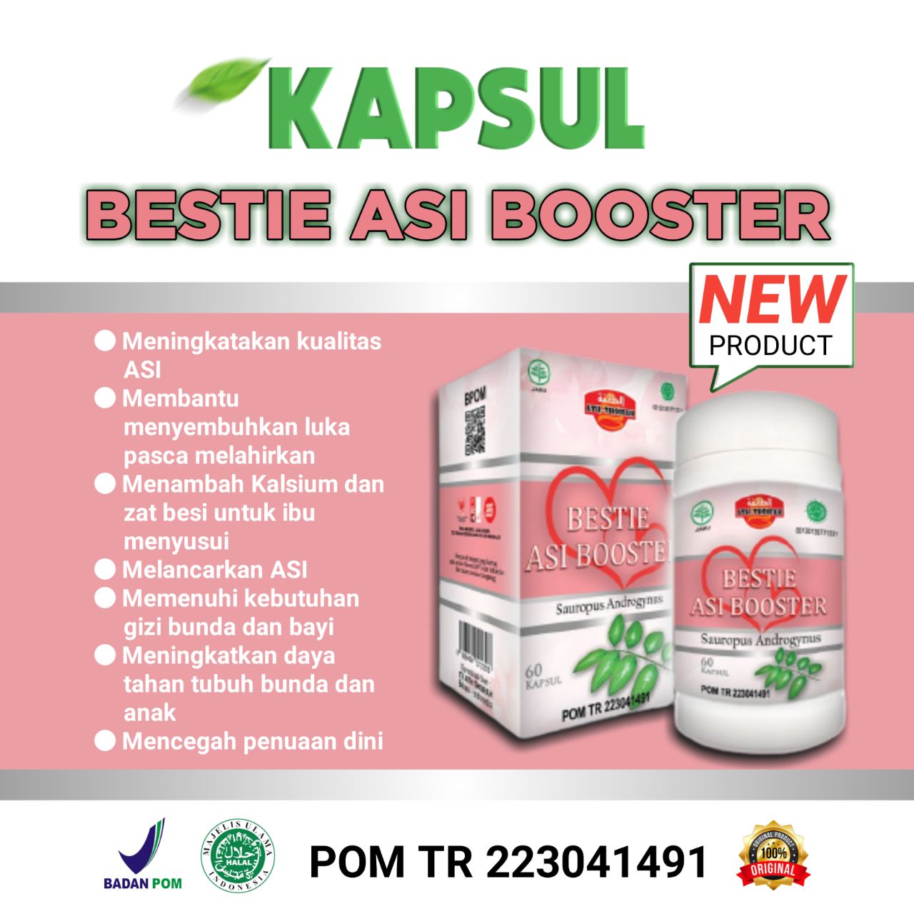 Kapsul Bestie ASI Booster Penambah ASI Obat Penambah ASI 60 Kps ...