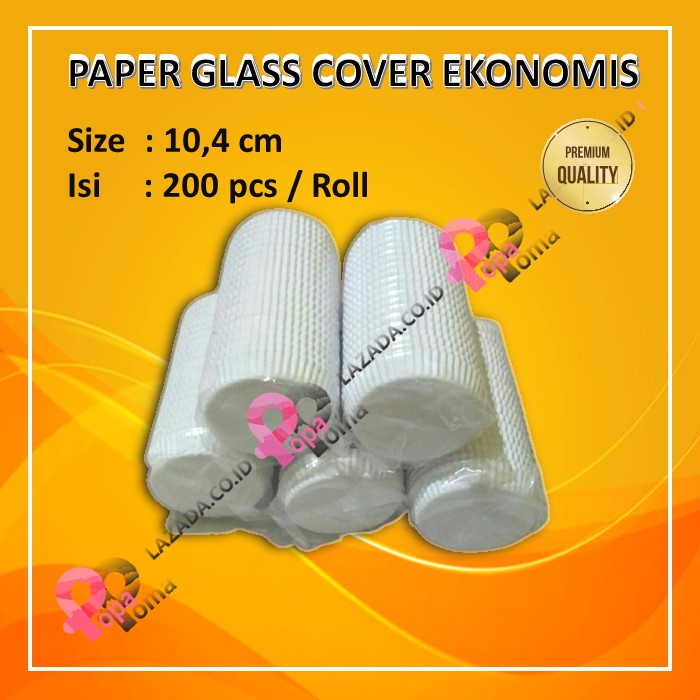 Tutup Gelas Kertas Paper Glass Lid Cover Model Gerigi Tipis | Lazada ...