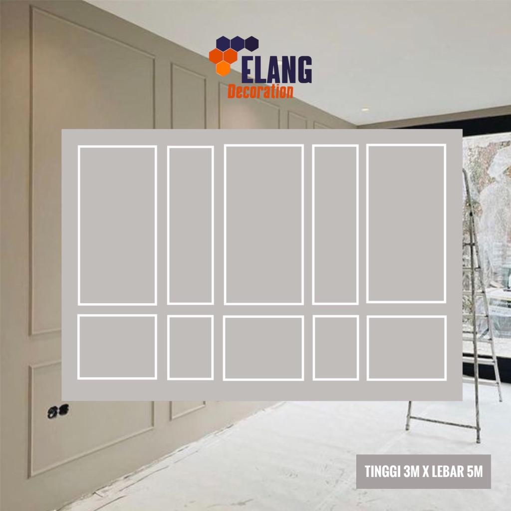 MOULDING KAYU SATU SET UKURAN DINDING TINGGI 3 METER X LEBAR 5 METER ...