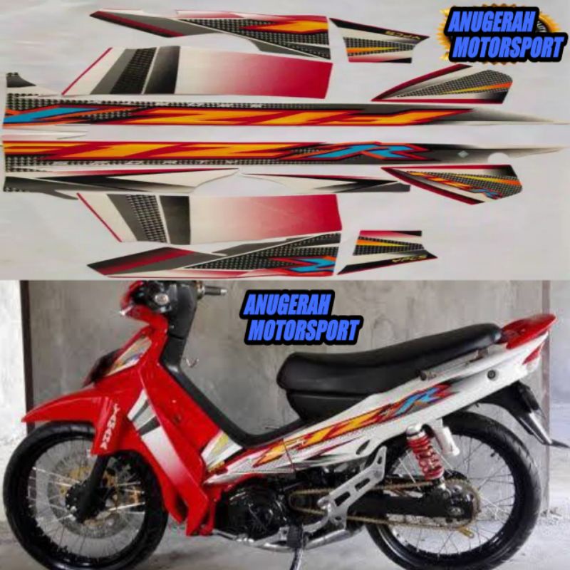 striping / sticker lis body Yamaha fizr / fiz r / f1zr 2004 merah putih ...
