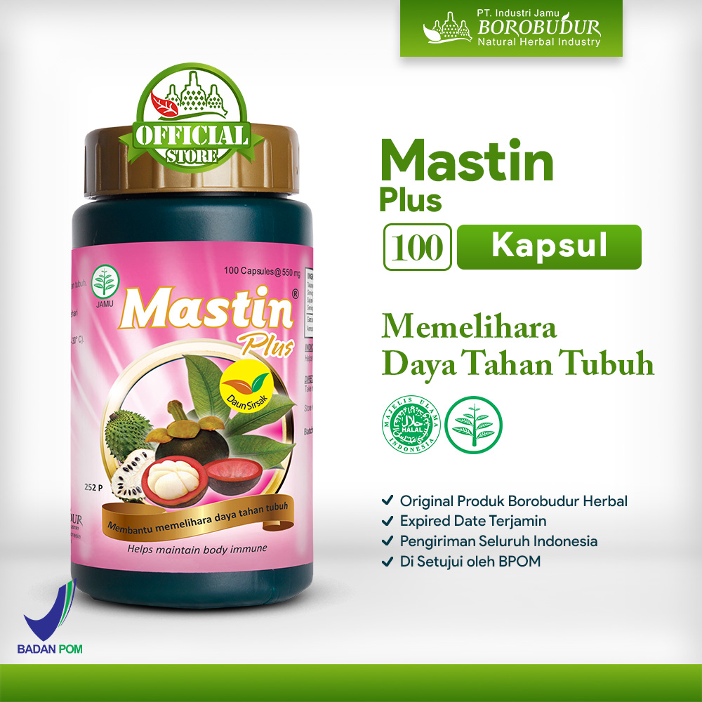 Borobudur Herbal Mastin Plus 100 Kapsul - Memelihara Daya Tahan Tubuh ...