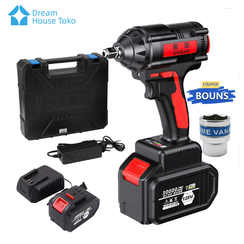 [MERAH-HITAM]ORIGINAL JLD IMPACT WRENCH 98 VOLT CORDLESS IMPACT JLD ...