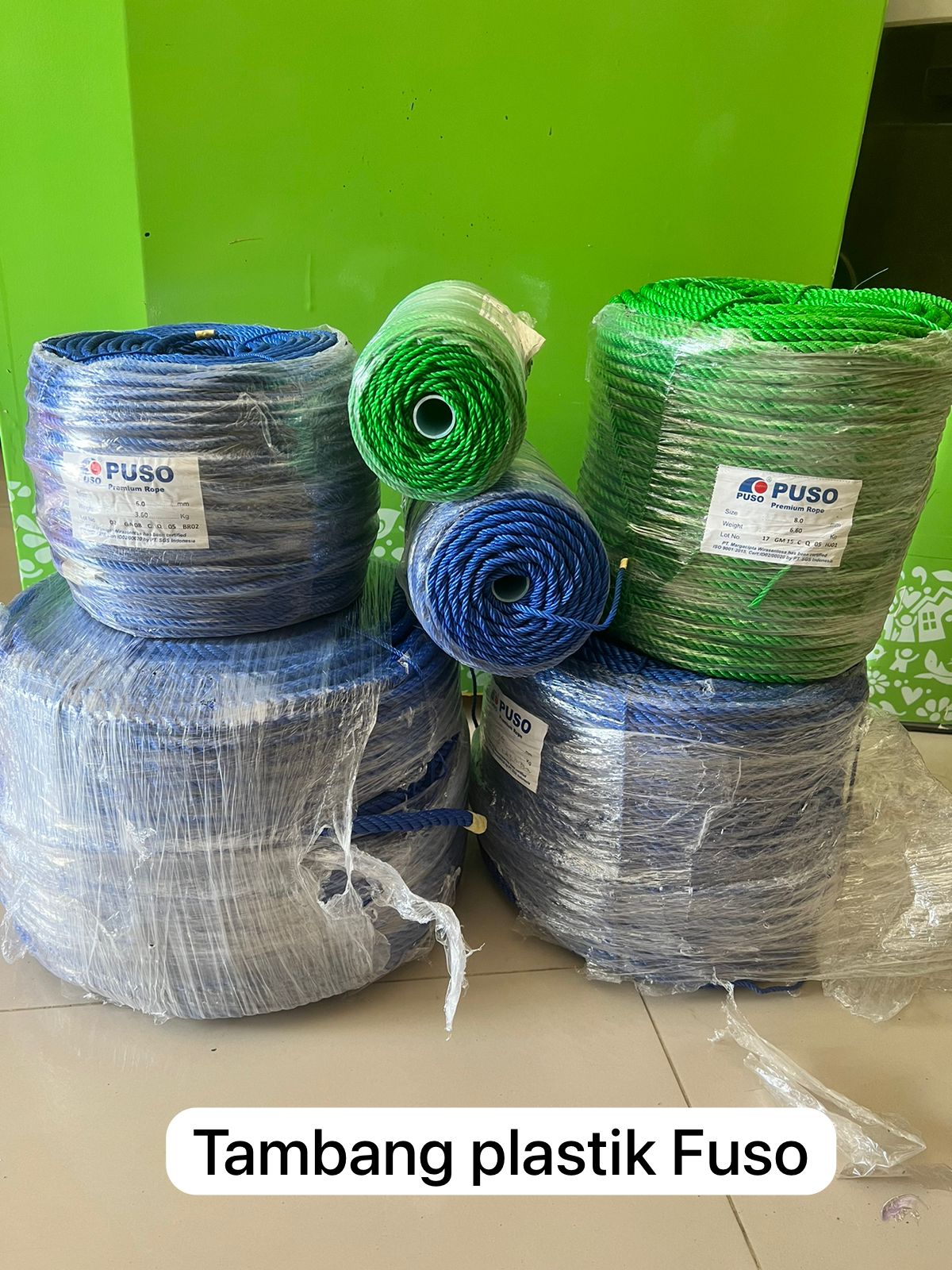 Tali Tambang Plastik PER METER Merek Puso 3mm, 4mm, 6mm, 8mm, 10mm, 12mm | Lazada Indonesia