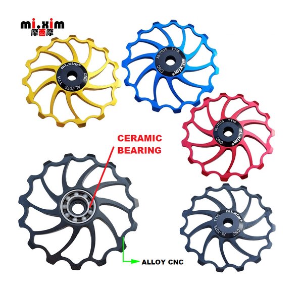 PULLEY RD 15T BEARING CERAMIC CNC RING ALUMUNIUM SEPEDA 15 T SEALED ...