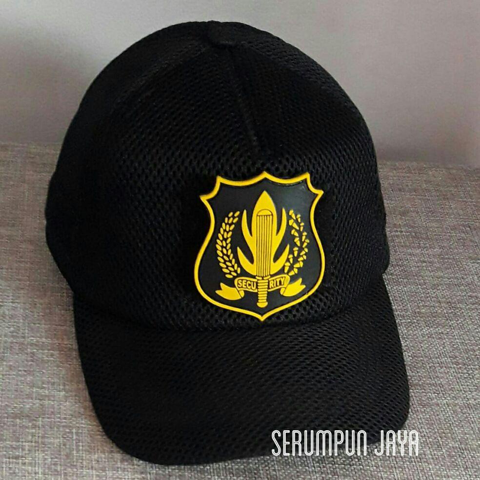TOPI SECURITY LOGO KUNING JARING VELCRO - TOPI SECURITY JARING LOGO ...