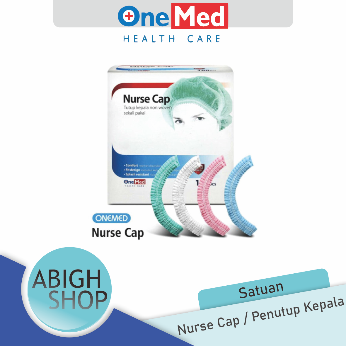 Nurse Cap Satuan Onemed / Head Cap Medis / Penutup Kepala Medis ...