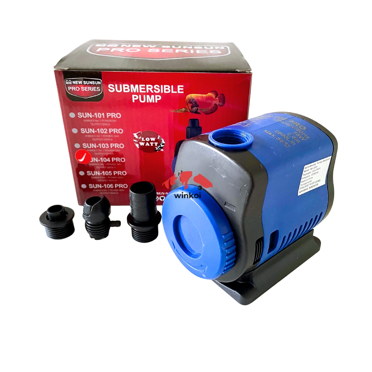 New Sunsun SUN-104 JQP 2500 POMPA AIR CELUP KOLAM IKAN AQUARIUM ...