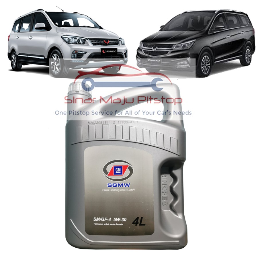 SGMW 5W-30 SM/GF-4 Original 4 Liter - Pelumas Oli Mesin Mobil WULING ...