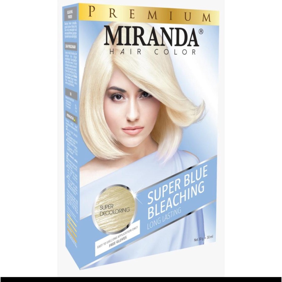 Miranda Hair Color Cat Semir Rambut Super Blue Bleaching Premium ...