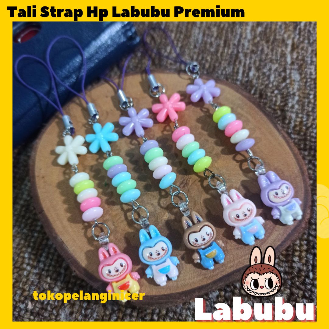 Labubu Strap Hp Labubu Macaron Manik-Gantungan Hp Labubu Luxury/Strap ...