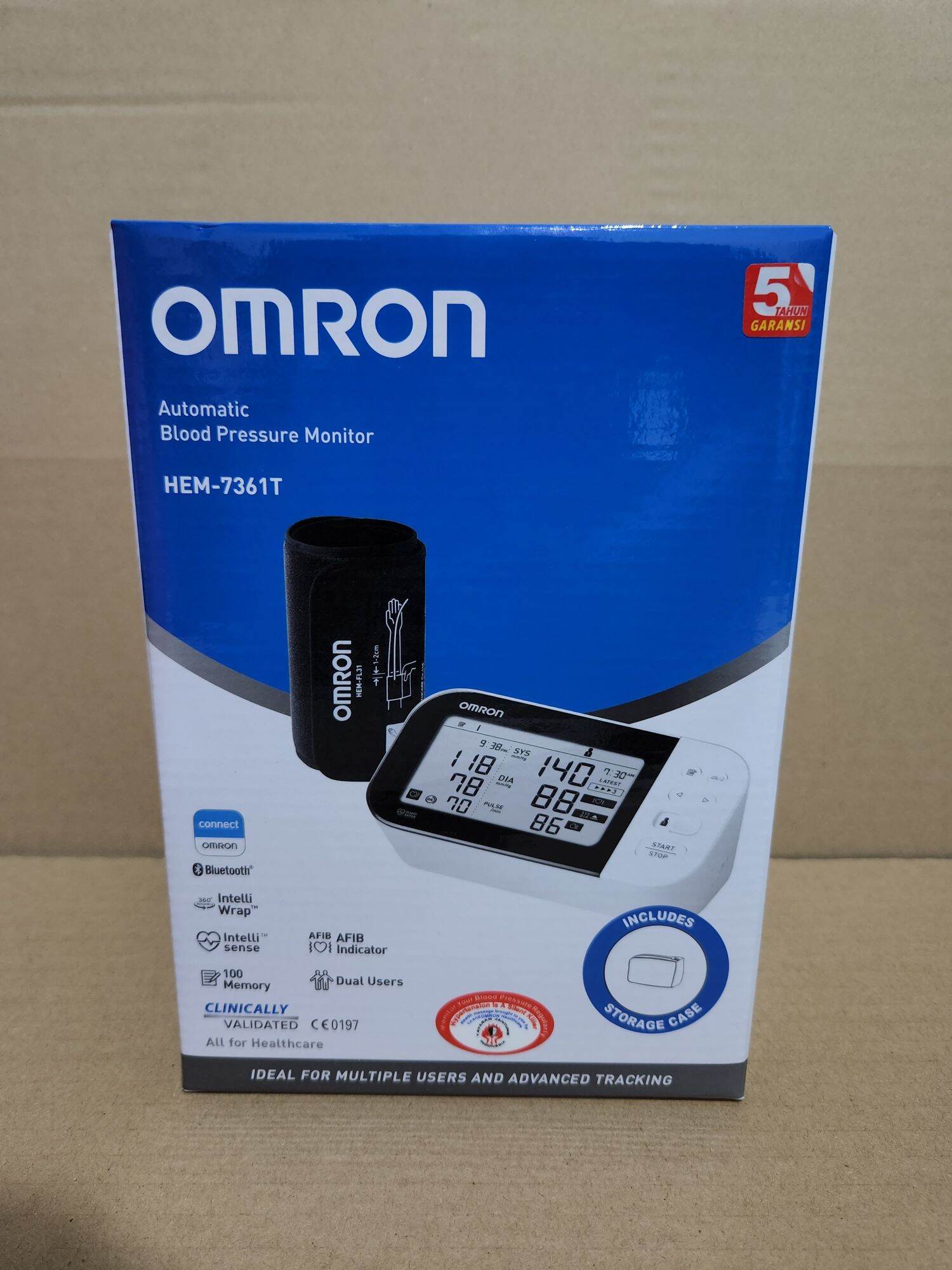 Omron Automatic Blood Pressure Monitor Atrial Fibrillation Hem-7361T at ...
