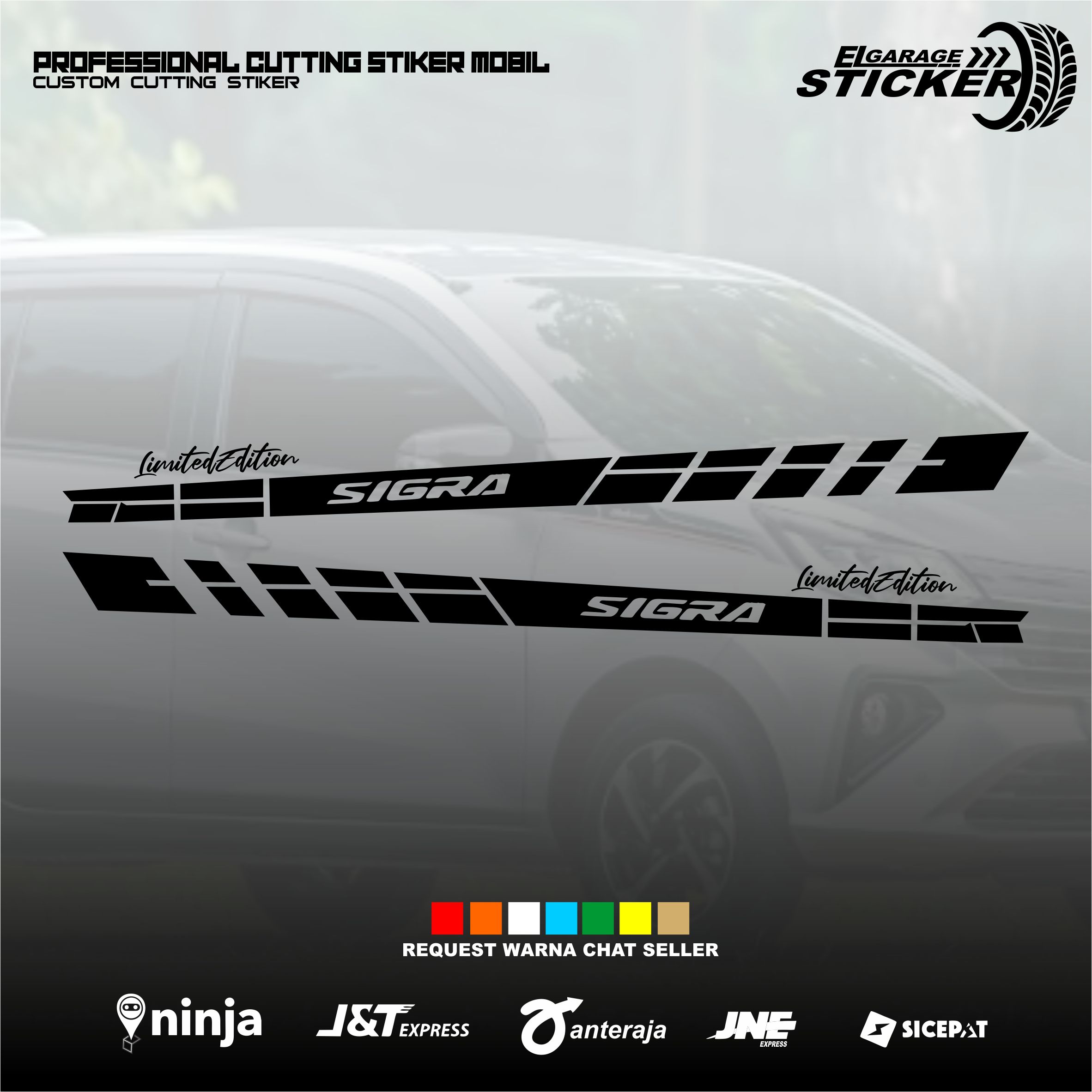 Stiker mobil daihatsu sigra cutting stiker mobil body samping simple ...