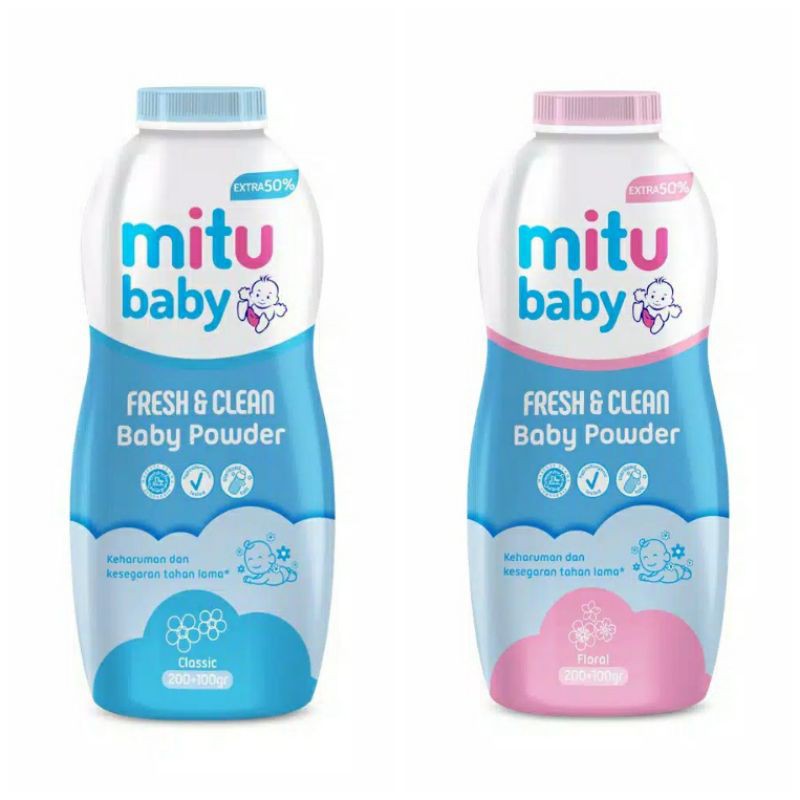 GARANSI BARANG ORI - MITU BABY POWDER FRESH & CLEAN 75GR-BEDAK BAYI ...