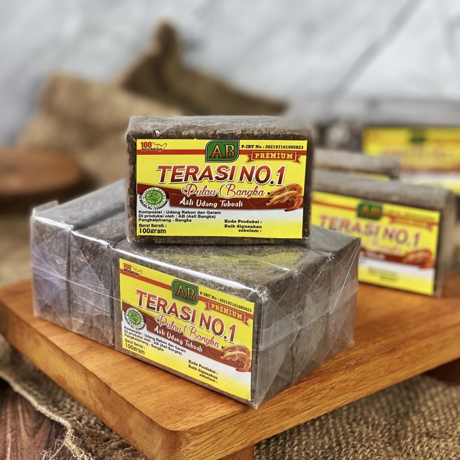 Terasi Bangka No 1 Cap AB Premium Asli Udang Toboali 100gr / KHAS ...