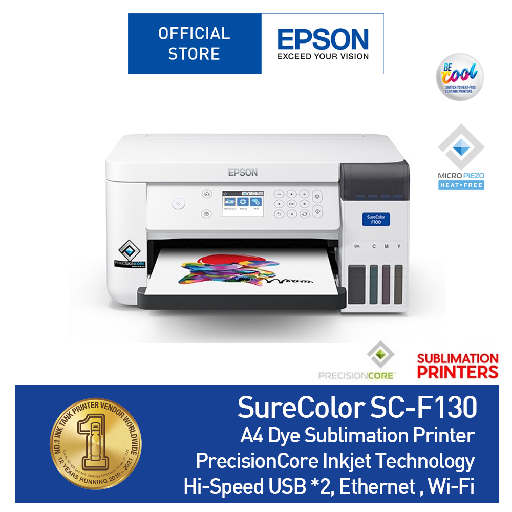 Printer Epson SureColor SC-F130 A4 Dye-Sublimation Textile Printer ...