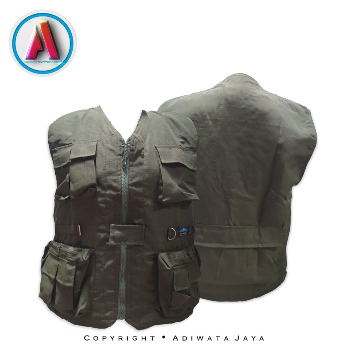 Rompi Kargo Hijau Army Multifungsi Banyak Saku / VEST Cargo | Lazada ...