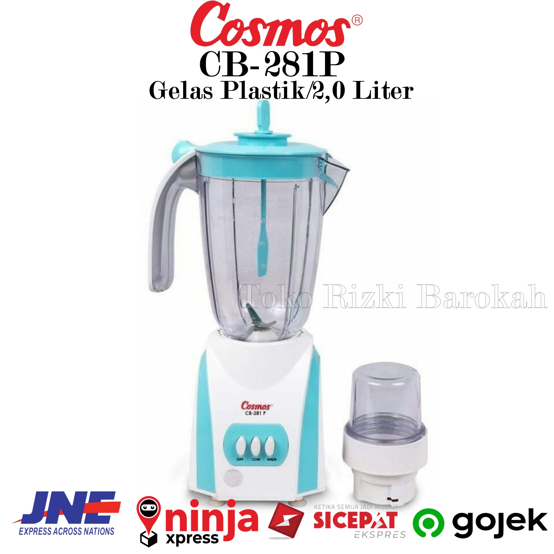 Cosmos blender JUMBO CB-282P/CB-281P PLASTIK 2 LITER GARANSI RESMI 3 IN 1 garansi resmi-GARANSI ...